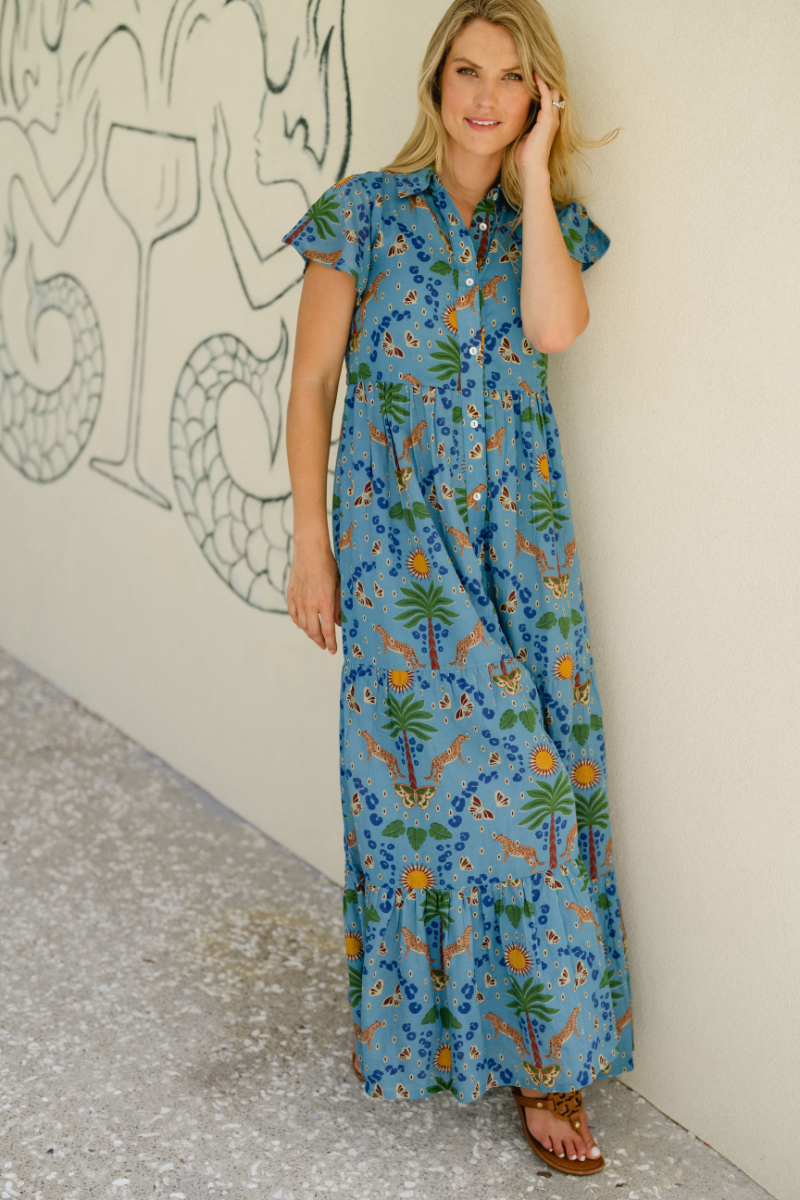 Briton Court, Frenchi Dress - Blue – Snapdragon Designs
