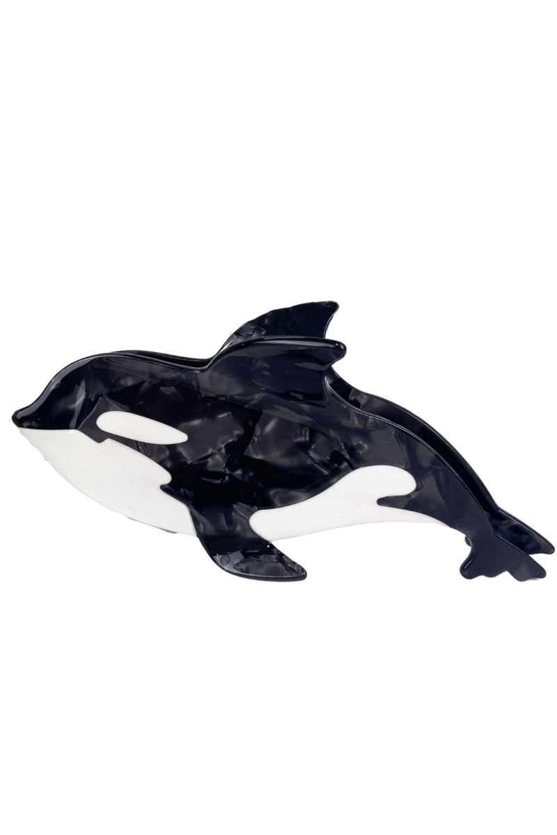 Hair Claw Clip, Orca Whale – Snapdragon Designs
