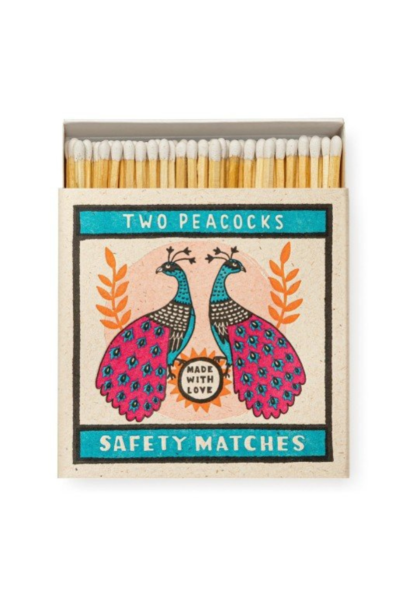 Archivist Gallery, Luxury Square Matchbox- Two Peacocks – Snapdragon ...