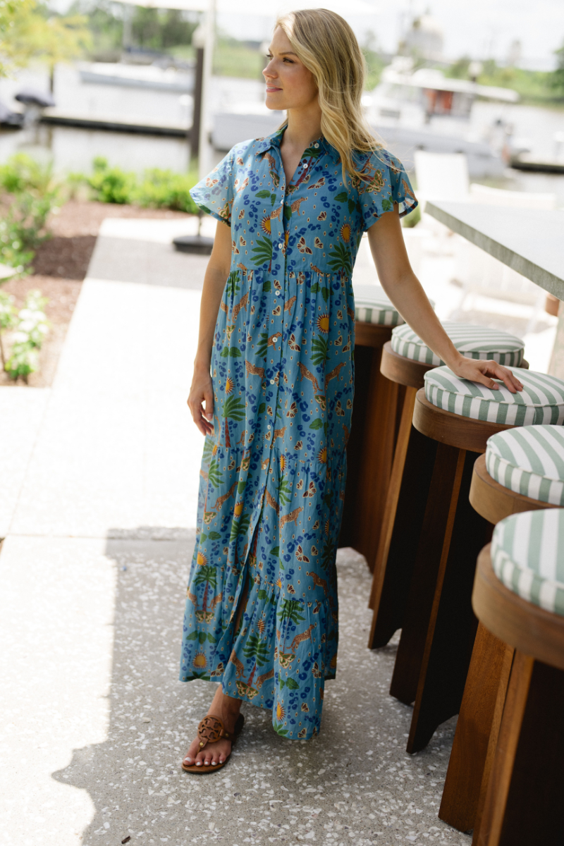 Briton Court, Frenchi Dress - Blue – Snapdragon Designs