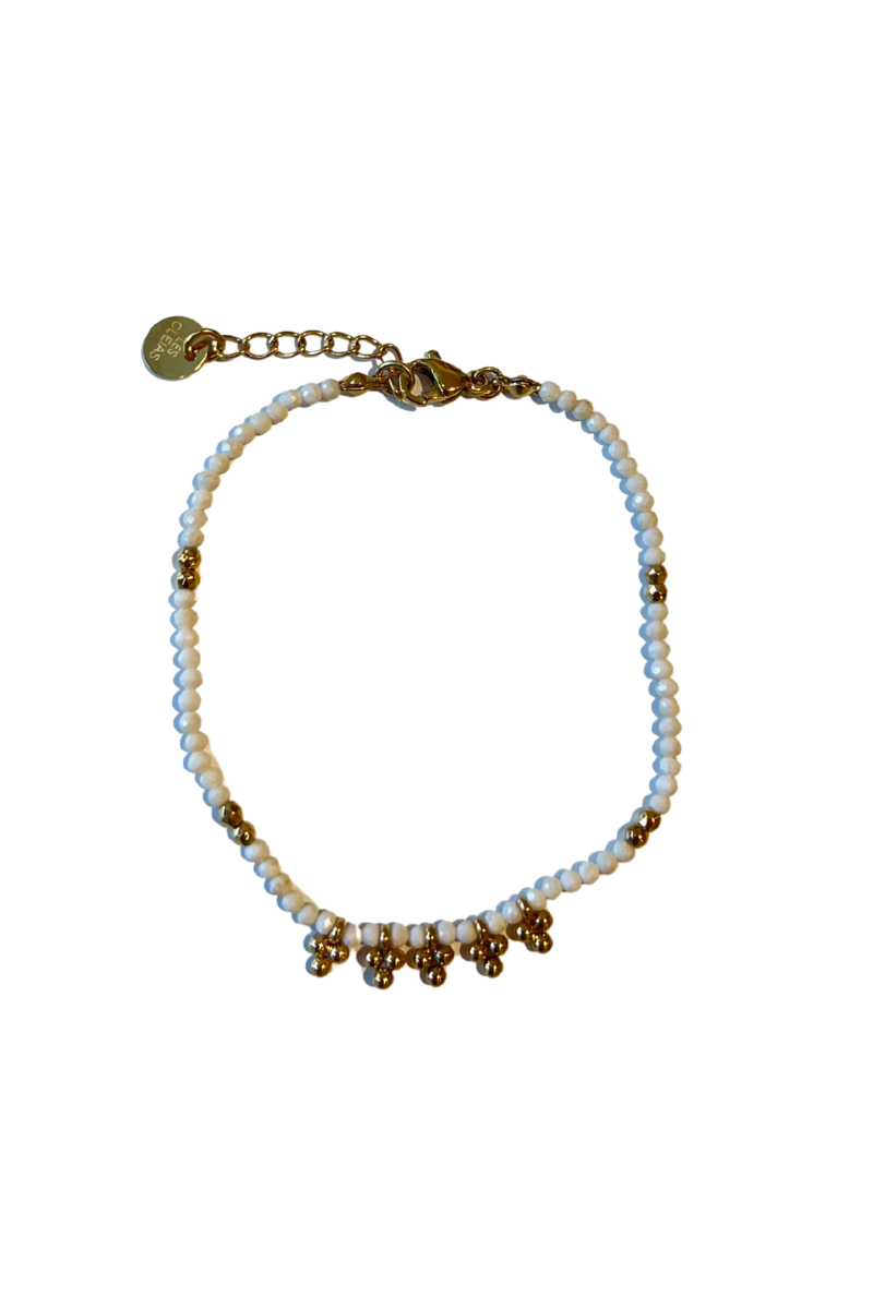LC, Beaded Bracelet- Ivory – Snapdragon Designs