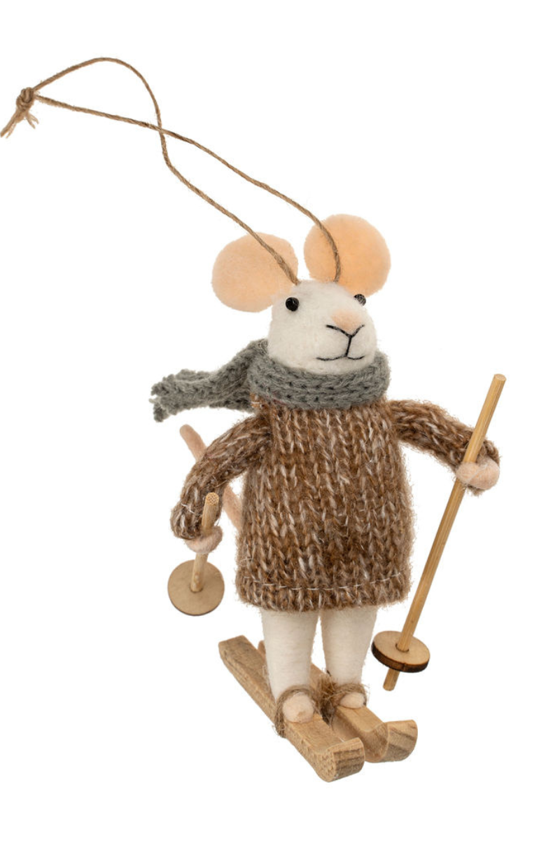 Indaba, Off-Piste Octavia Mouse Holiday Ornament – Snapdragon Designs