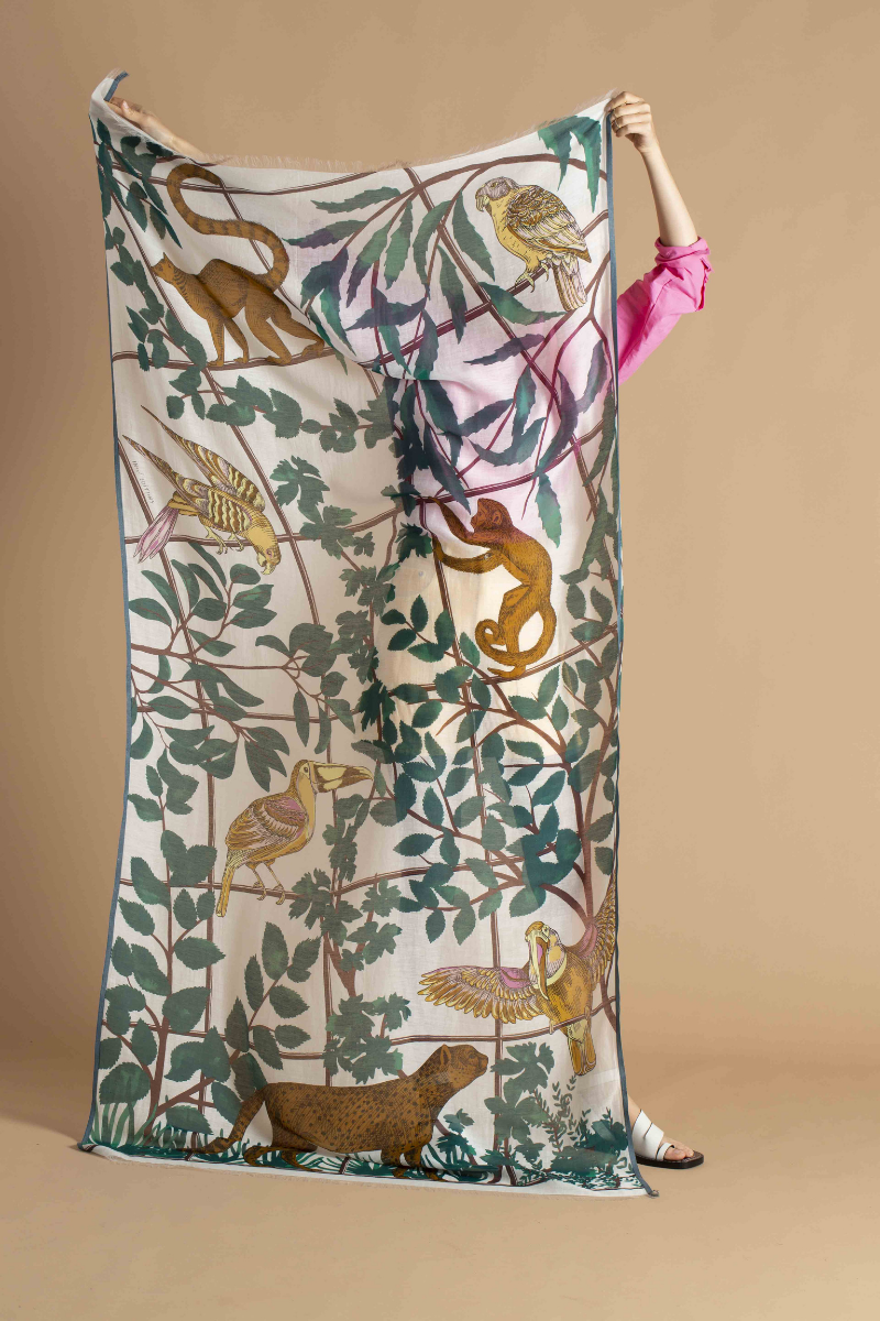 Inoui Editions, Paradisio Green Scarf – Snapdragon Designs